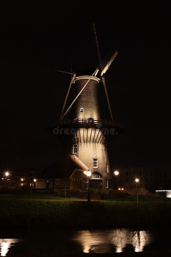 De Gooyer Windmill in Amsterdam Stock Image - Image of facade ...