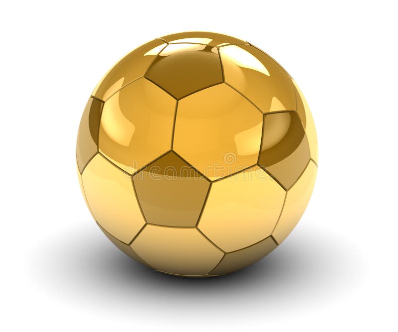 De Gouden Bal Van Het Voetbal Stock Illustratie - Illustration of goud ...