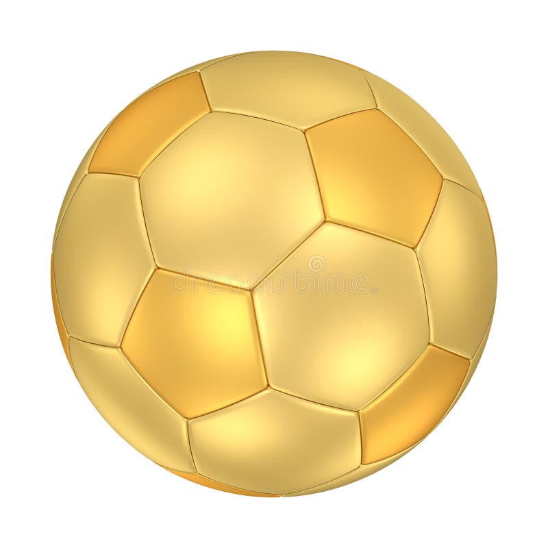 De Gouden Bal Van Het Voetbal Stock Illustratie - Illustration of goud ...