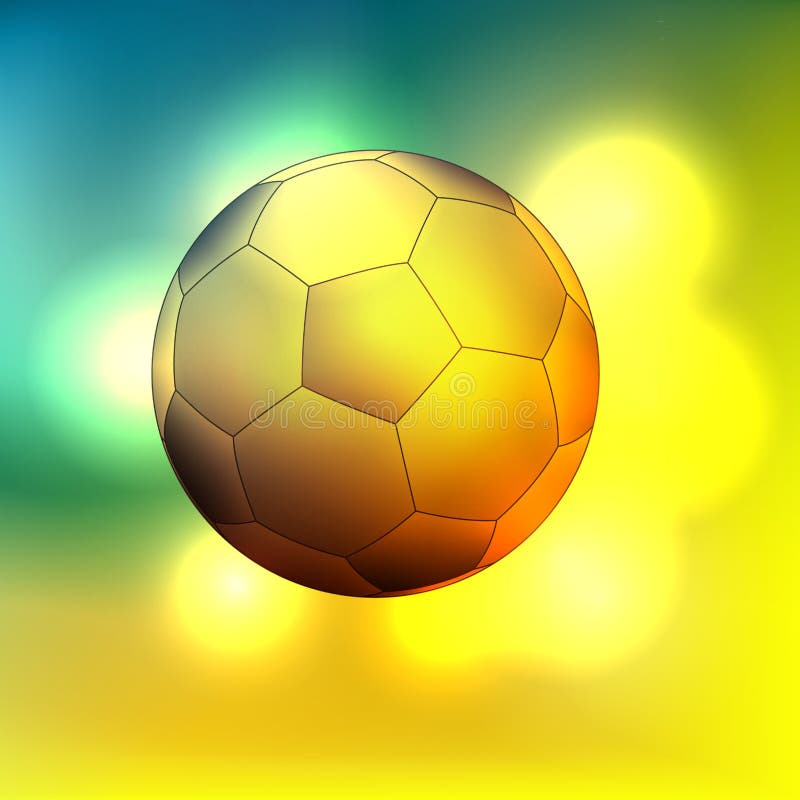 DE GOUDEN BAL VAN HET VOETBAL Stock Illustratie - Illustration of hobby ...