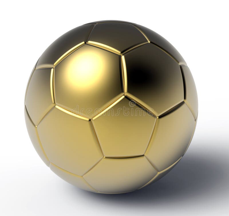 De Gouden Bal Van Het Voetbal Stock Illustratie - Illustration of ...