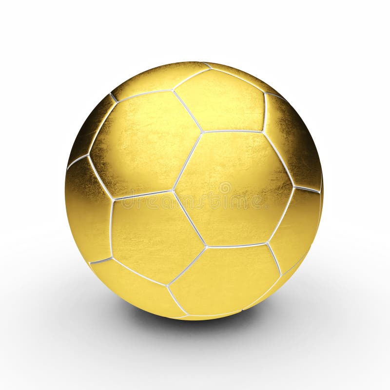 DE GOUDEN BAL VAN HET VOETBAL Stock Illustratie - Illustration of ...