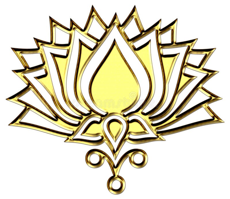 Lotus-bloem Abstract Symbool Vector Illustratie - Illustration of ...