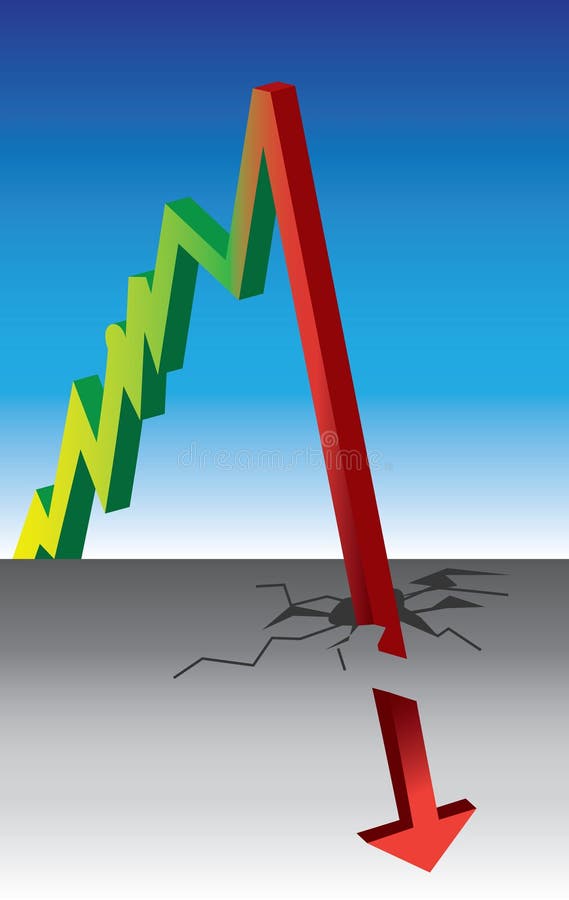 Grafiek Van Stijging En Daling Vector Illustratie - Illustration of ...