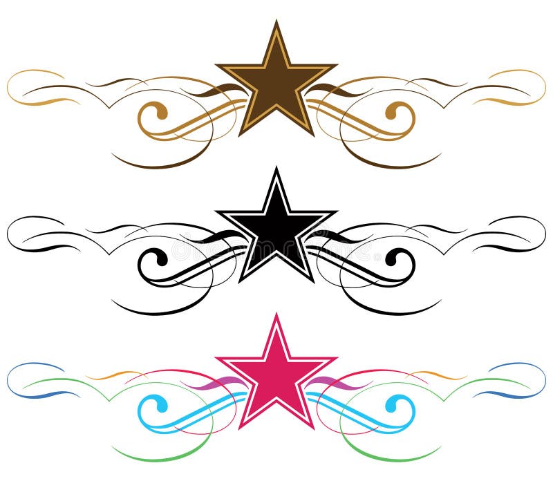 De Grens Van De Sterrol - Vectorillustraration Vector Illustratie ...