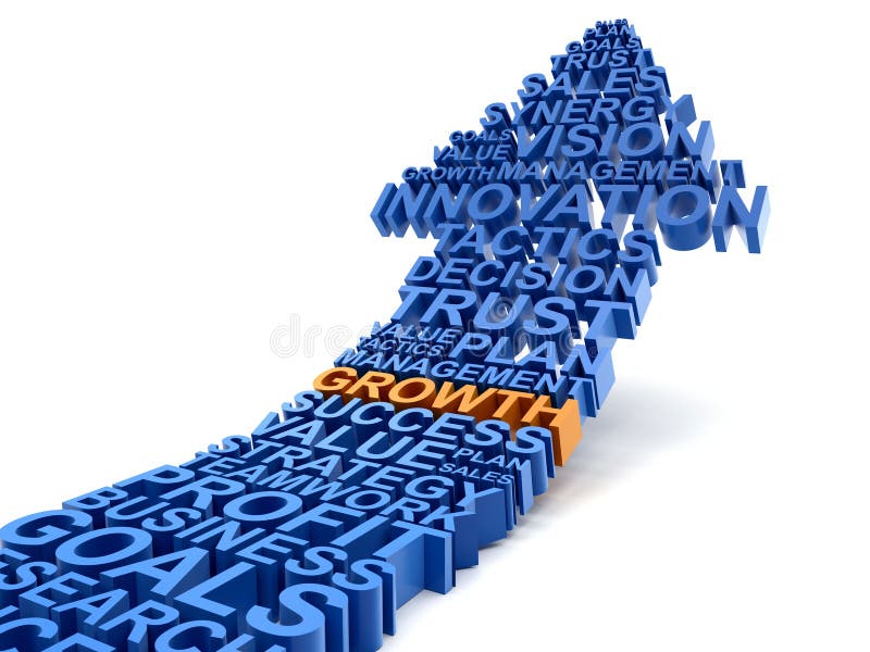 De groei van het bedrijf stock illustratie. Illustration of financiën ...