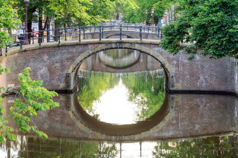 De Groene Bruggen Van Amsterdam Stock Foto - Image of openlucht, brug ...
