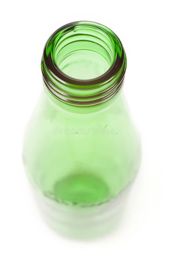 De Groene Fles Van Het Glas Stock Afbeelding - Image of sluit, wijn ...