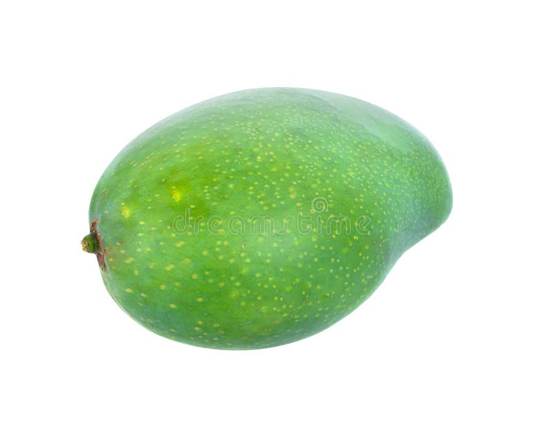De Groene Mango Isoleert Op Witte Achtergrond Stock Foto - Image of ...