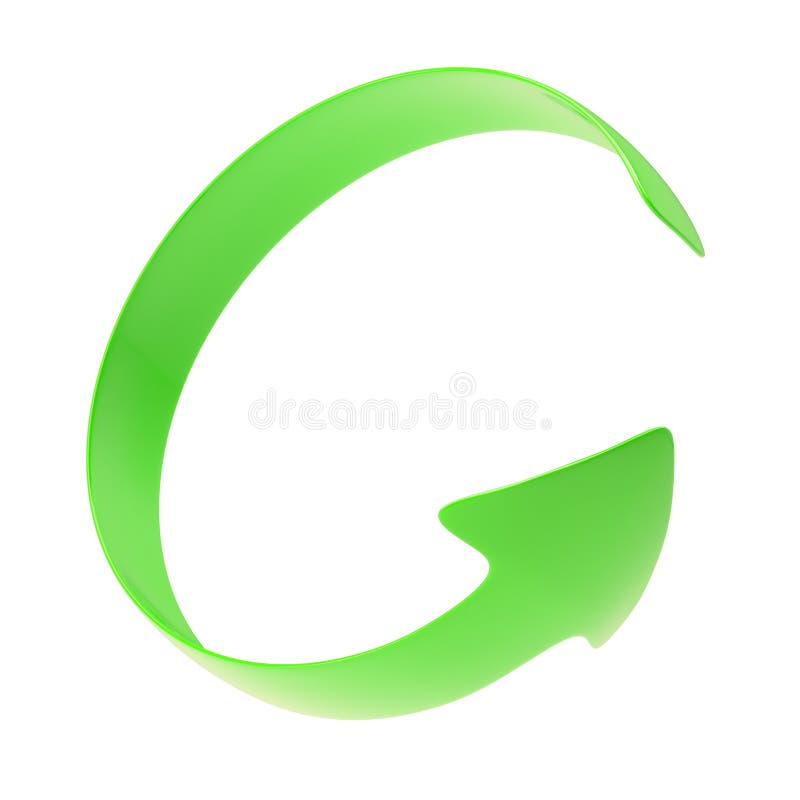 De Groene Pijl is Rond Verdraaid Stock Illustratie - Illustration of ...