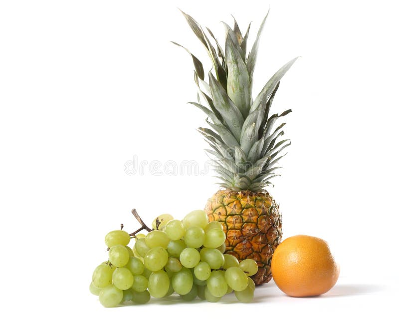 De Groep Van Het Fruit Op Witte Achtergrond Stock Foto - Image of ...