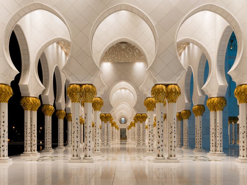 De Grote Moskee Van Zayed Van De Sjeik Redactionele Stock Afbeelding ...