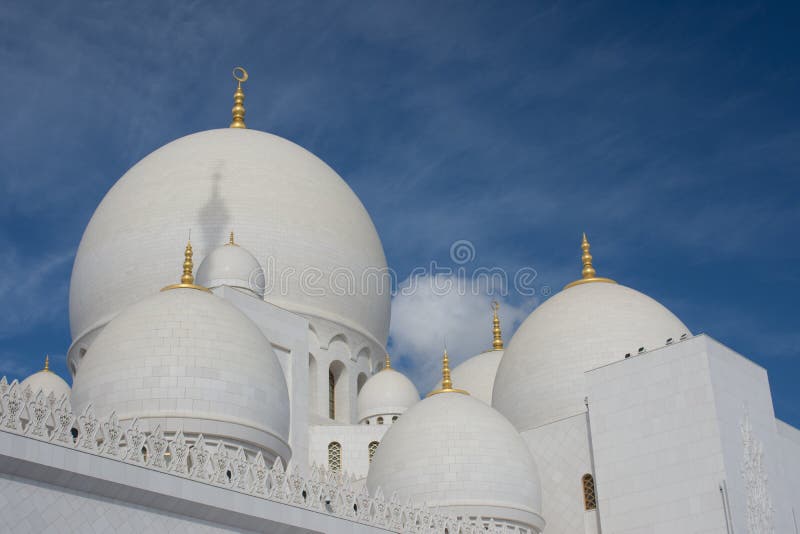 De Grote Moskee Van Zayed Van De Sjeik, Abu Dhabi, De V Stock Foto ...