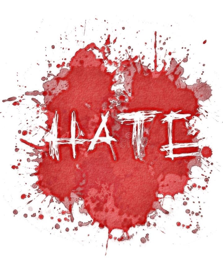 De Haat Van De Waterverf Splat Stock Illustratie - Illustration of ...