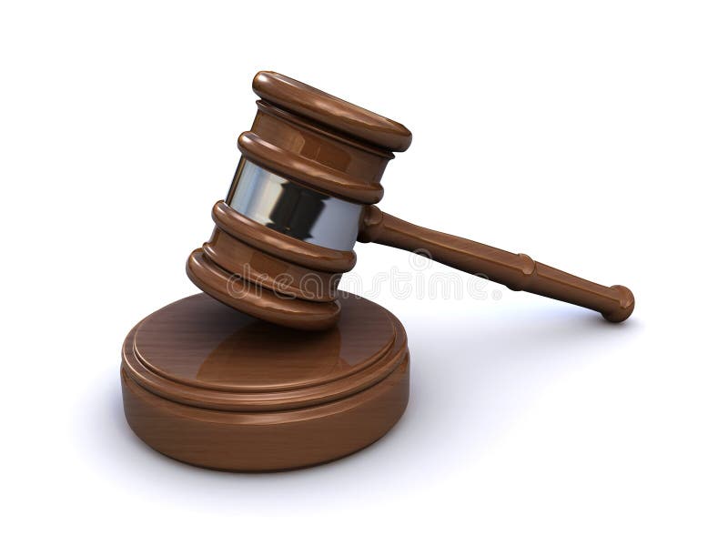 De hamer van de rechter stock illustratie. Illustration of proef - 14060354