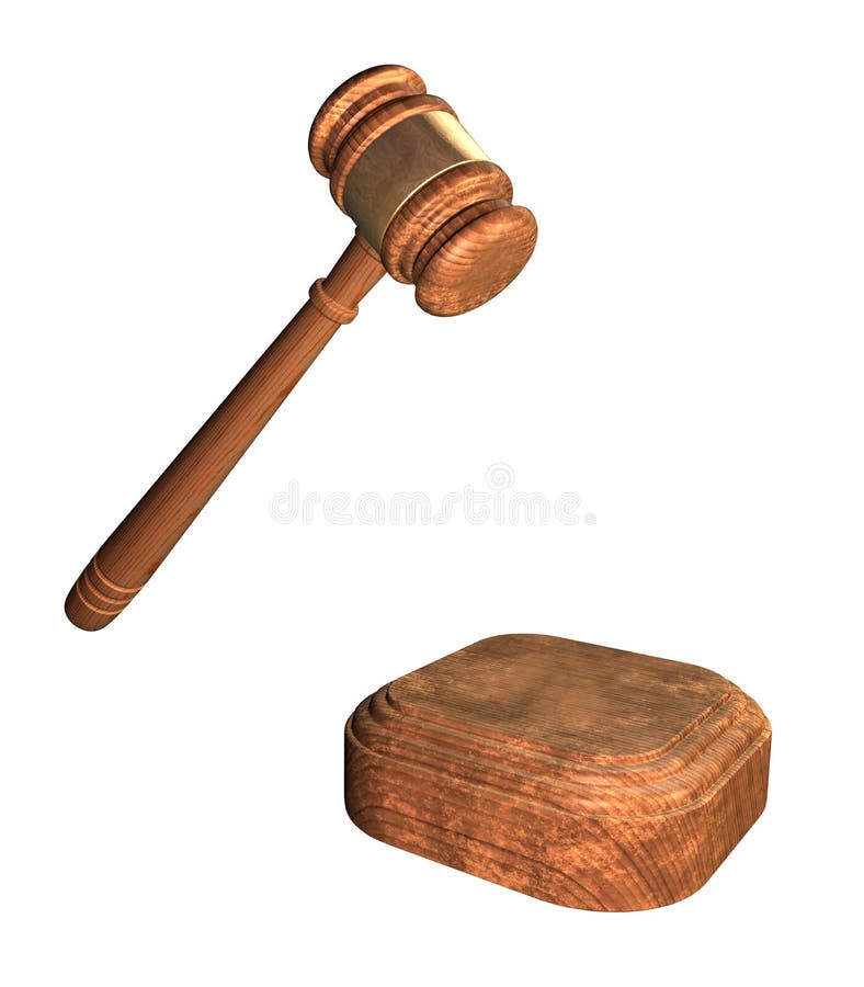 De hamer van de rechter stock illustratie. Illustration of oordeel ...