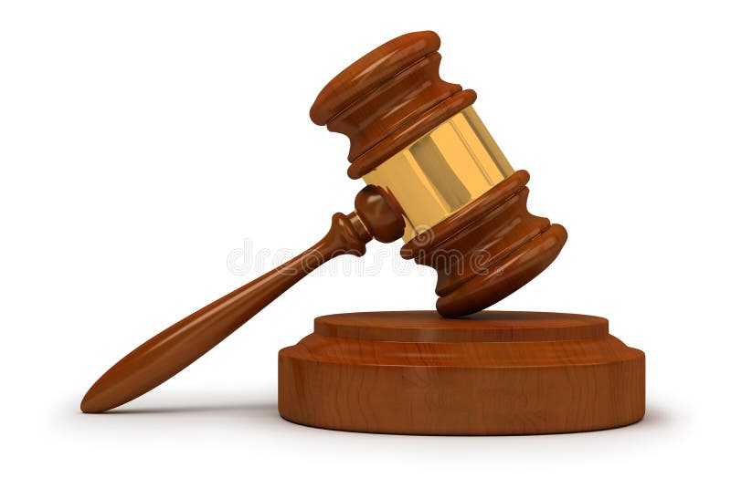 Rechter met hamer vector illustratie. Illustratie bestaande uit oordeel ...