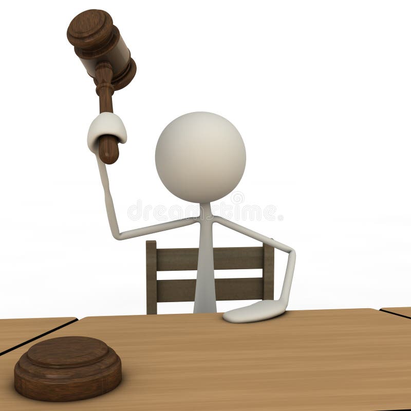 De Hamer van de rechter stock illustratie. Illustration of ernstig ...