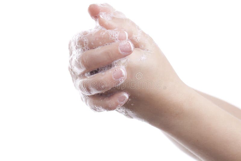 De Handen Wringen Uit Een Natte Doek Stock Foto - Image of schoon ...