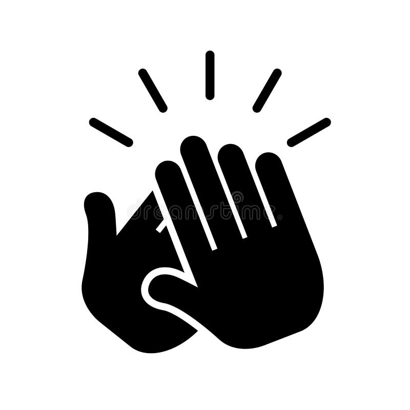 Applaus Clap Hands Ovatie Pictogram. Vectorillustratie Vlak Ontwerp ...