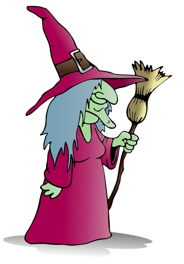 Het Kostuum Van De Heks Van Halloween Vector Illustratie - Illustration ...