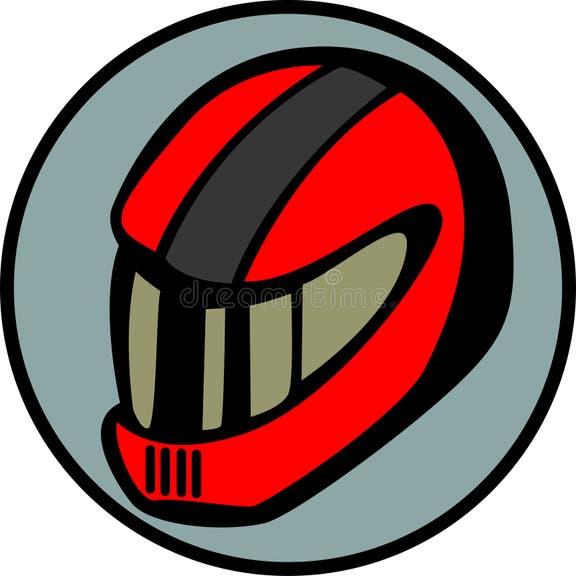 Motorhelm of Racehelm Voor Automobilisten. Vector Vector Illustratie ...