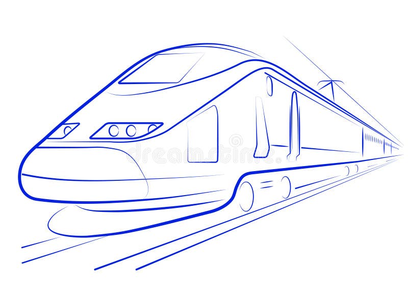 Hogesnelheidstrein Voor Passagiers Vector Illustratie - Illustration of ...