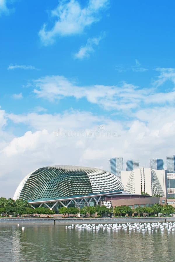 De Horizon Van De Stad Van Het Toerisme Van Singapore Stock Afbeelding ...