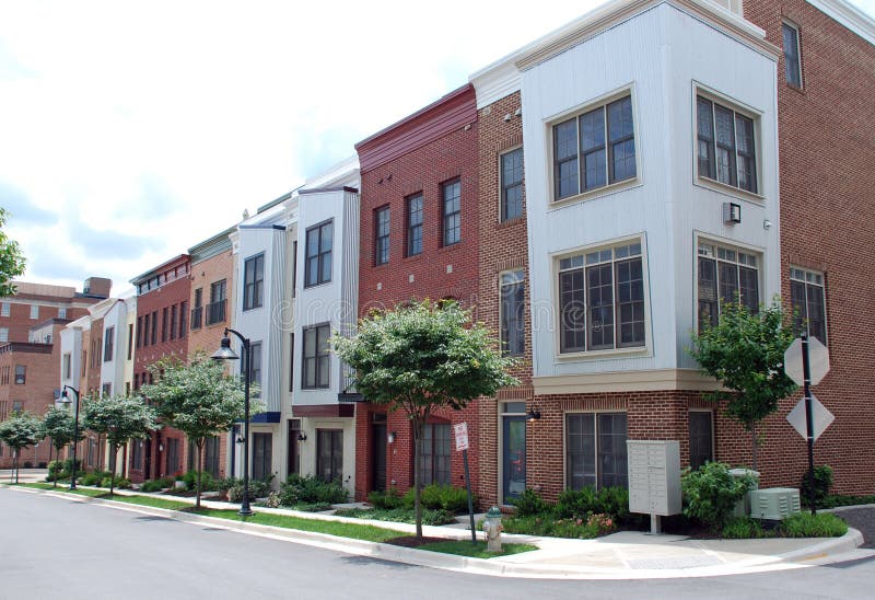 De Huizen in De Stad Van De Stad Van De Heup Stock Afbeelding - Image ...