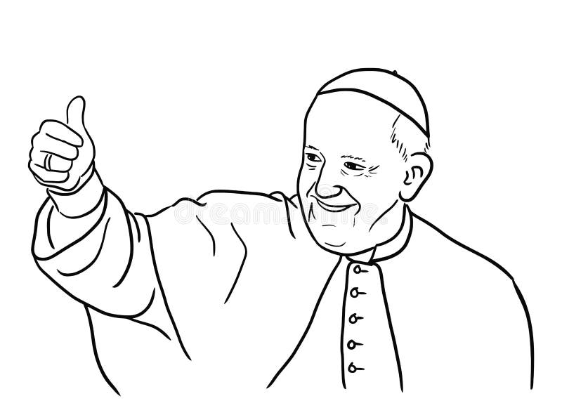 Illustratie Van Paus Franciscus Redactionele Foto - Illustration of ...