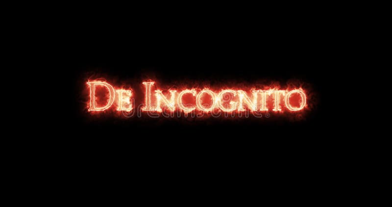De Incognito, in Disguise, Written with Fire Stock Footage - Video of ...