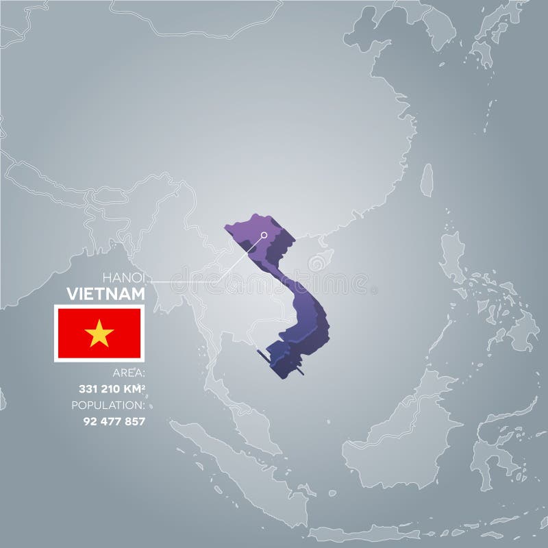 De Informatiekaart Van Vietnam Vector Illustratie - Illustration of ...