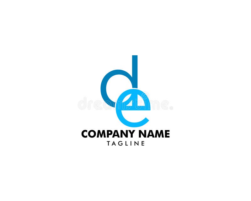 DE Initial Letter Logo Design Template Vector Stock Vector ...