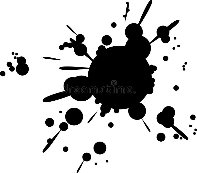 Design grunge inktvlek vector illustratie. Illustration of mooi - 5254813