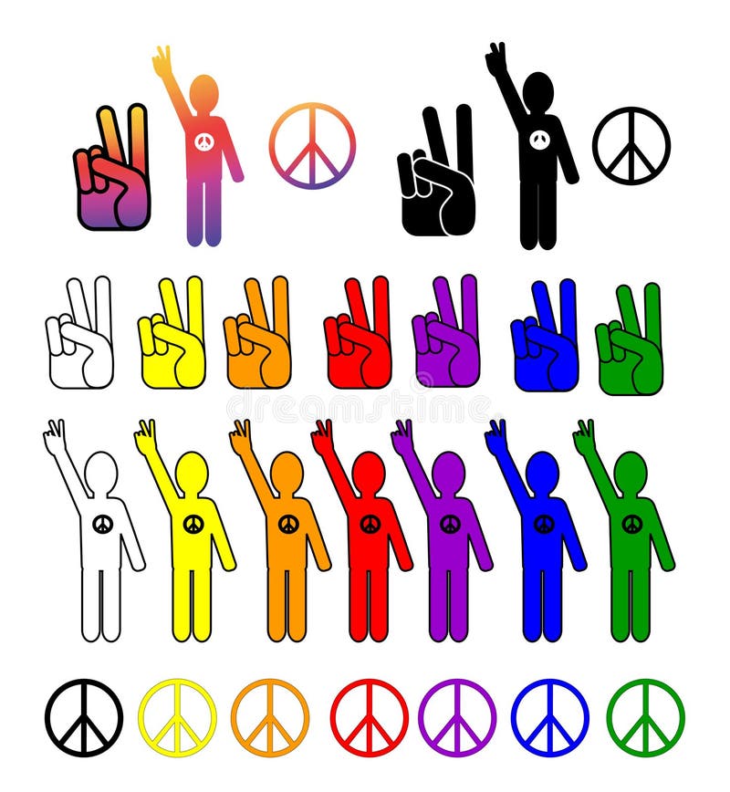 Het Teken van de vrede stock illustratie. Illustration of vrede - 10120952