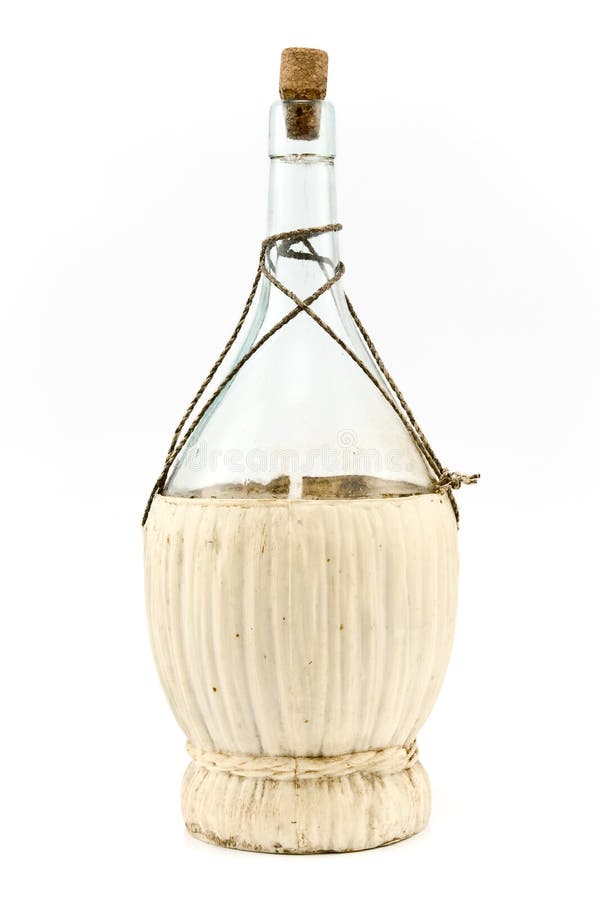De Italiaanse Fles Van Het Fiasco Stock Foto - Image of diner, glas ...