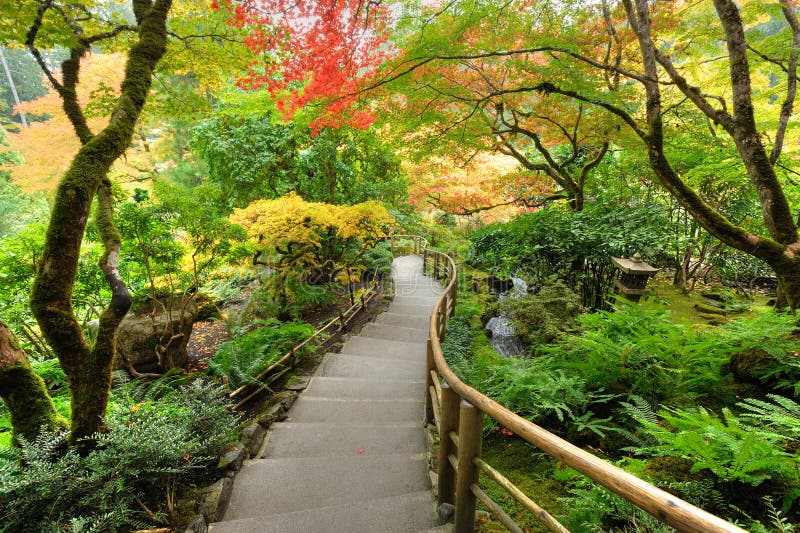 De Japanse Tuin Van De Herfst Stock Foto - Image of canada, bladeren ...