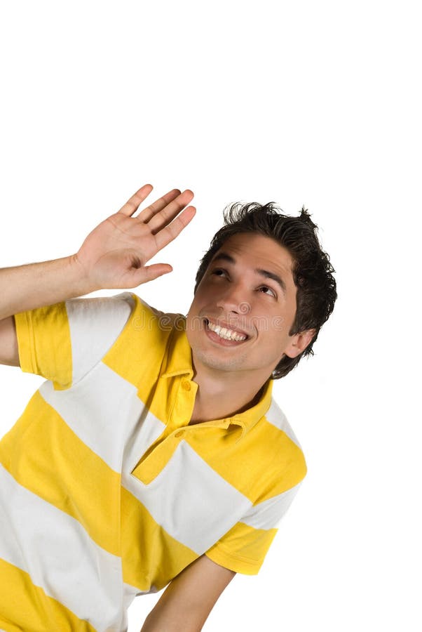 De Jonge Mens Vermijdt Binnen Actie Stock Foto - Image of oppassen ...