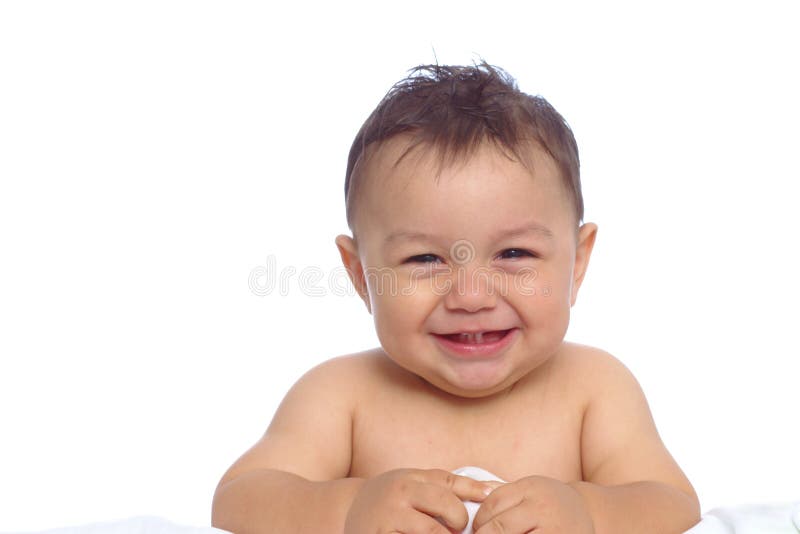 De Jongen Van De Baby Na Bad Stock Foto - Image of teelten, jongen: 1300308