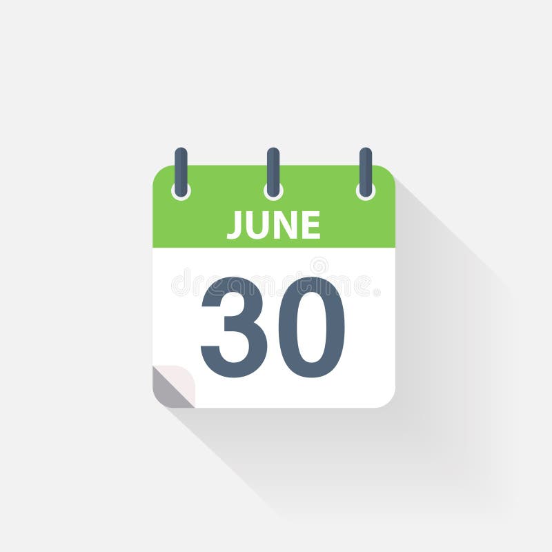 30 De Junio Icono Del Calendario Stock de ilustración - Ilustración de ...