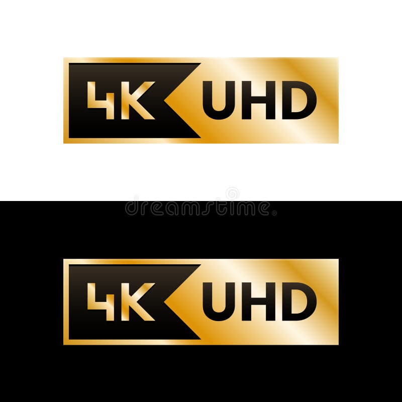 De 4K símbolo ultra HD ilustración del vector. Ilustración de alto ...