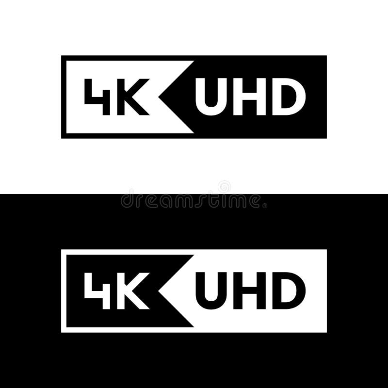 De 4K símbolo ultra HD ilustração do vetor. Ilustração de tela - 117167335