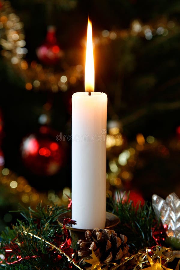 De kaars van Kerstmis stock afbeelding. Image of winter - 11075501