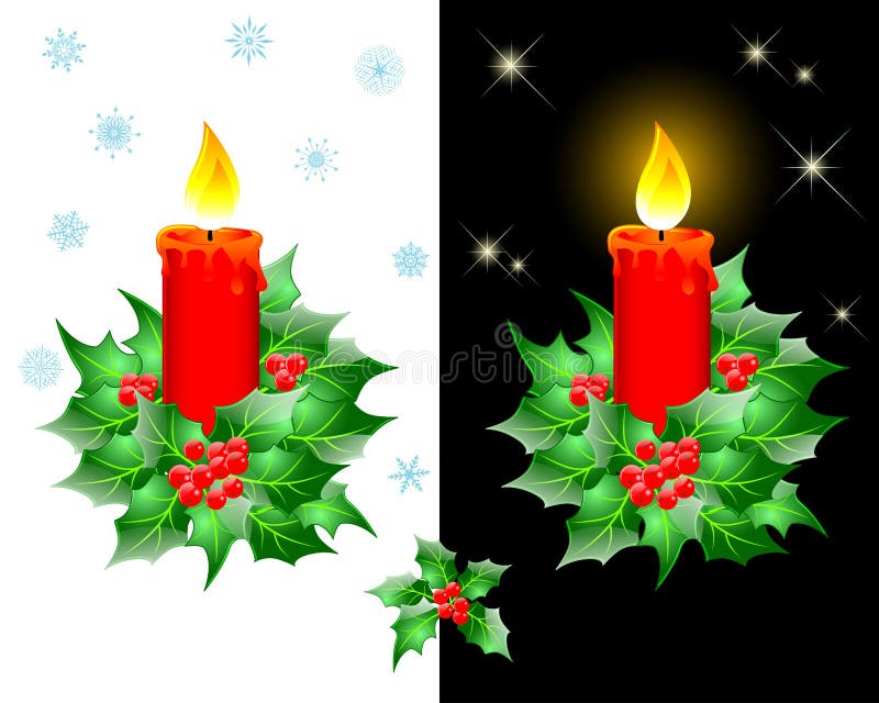 De kaarsen van Kerstmis. vector illustratie. Illustration of ...