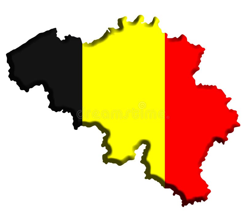 De Kaart van België stock illustratie. Illustration of overzicht - 3801846