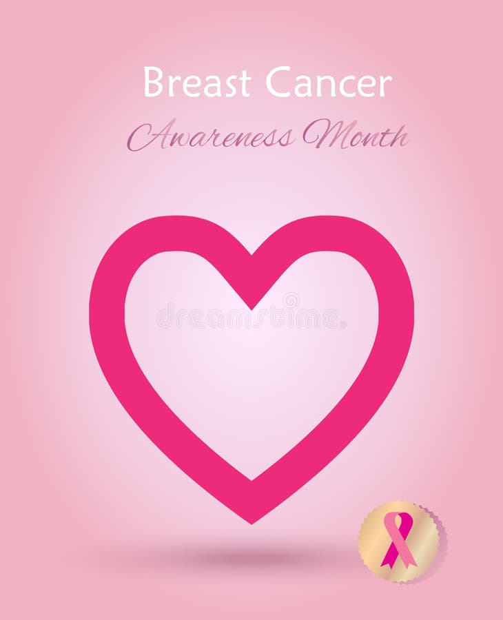 De kaart van borstkanker vector illustratie. Illustration of hoop ...