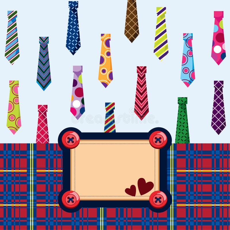 De kaart van de vadersdag vector illustratie. Illustration of viering ...