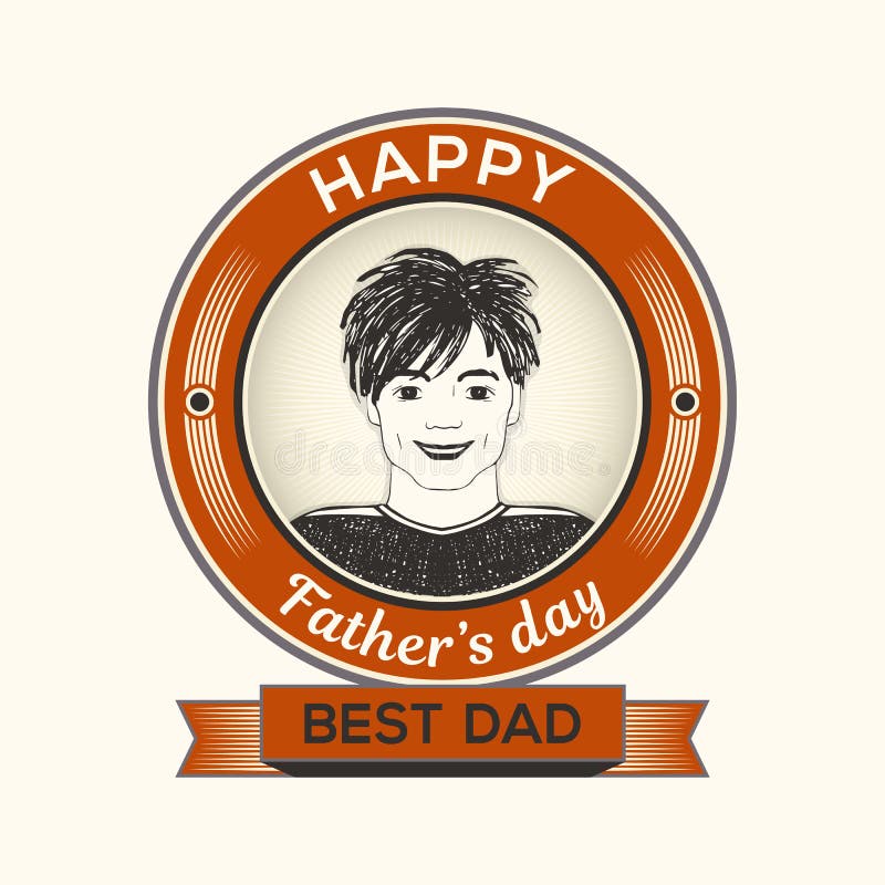 De kaart van de vadersdag vector illustratie. Illustration of ...