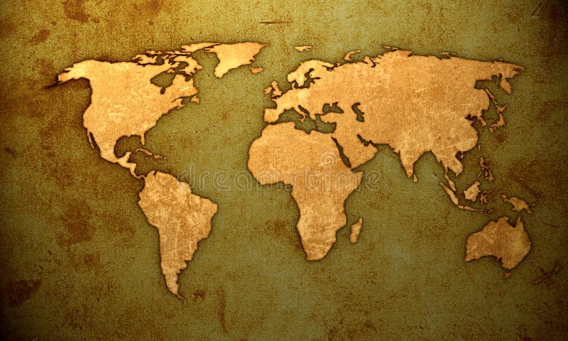 De kaart van de wereld stock illustratie. Illustratie bestaande uit ...