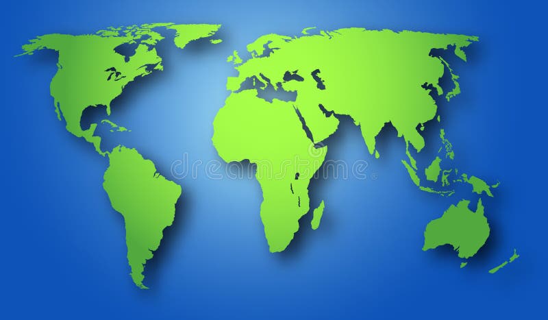 De kaart van de wereld vector illustratie. Illustration of atlas - 19955912